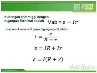 Ppt gaya gerak listri dan tegangan terminal | PPTX