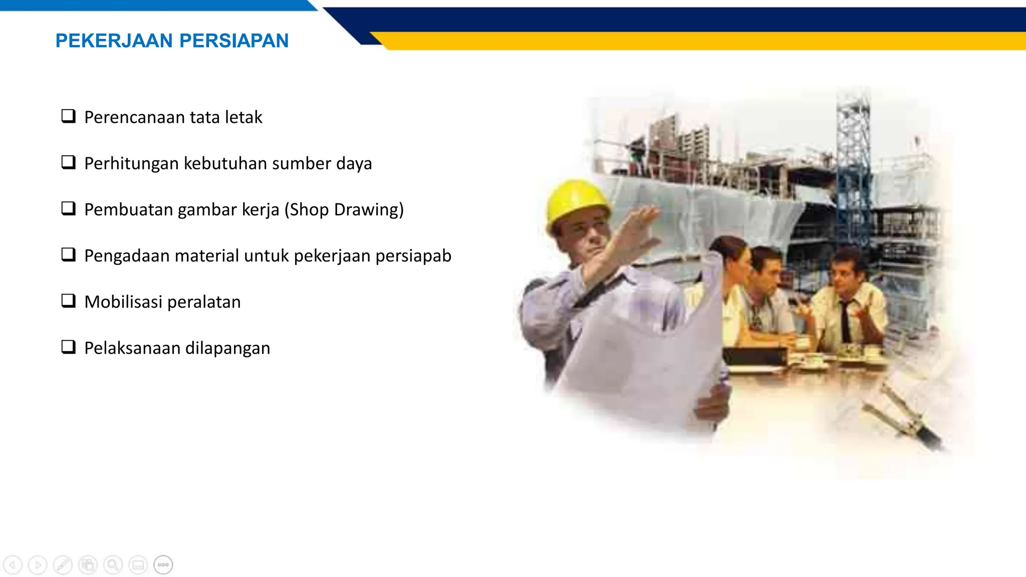 Contoh PPT Pelaksanaan Pekerjaan Gedung Konstruksi | PPTX