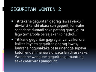 Ppt geguritan | PPTX