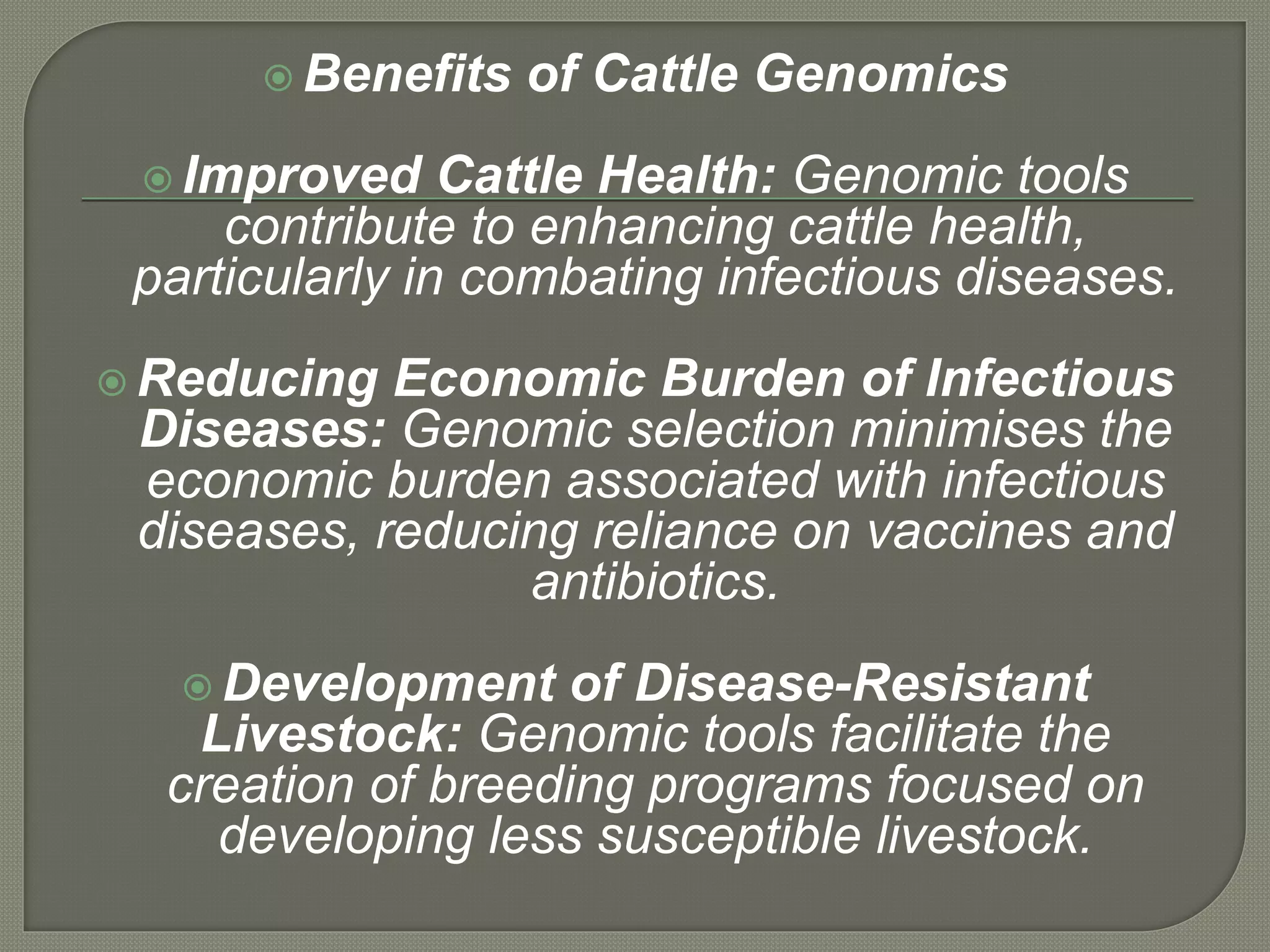 CATTLE GENOMICS SCHEME | PPTX
