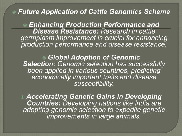 CATTLE GENOMICS SCHEME | PPT