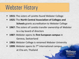 Webster University Thailand Undergraduate | PPT