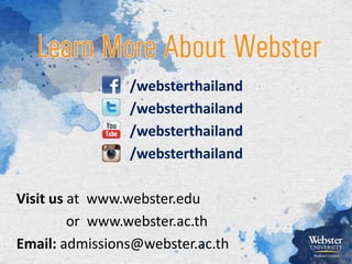 Webster University Thailand Undergraduate | PPT