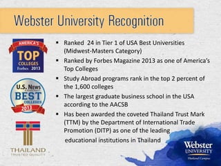 Webster University Thailand General Presentation | PPTX | College ...