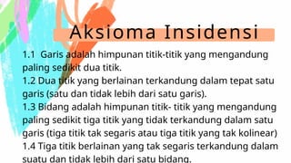 PPT Geometri Euclidan Revisi 1.pptx Insidensi | PPTX