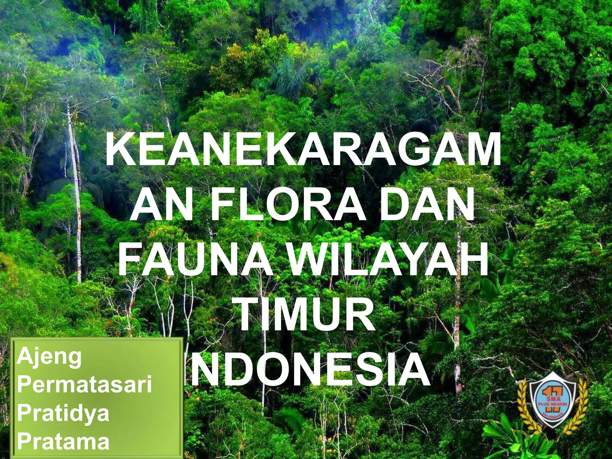 KEANEKARAGAMAN FLORA DAN FAUNA BAGIAN TIMUR | PPT