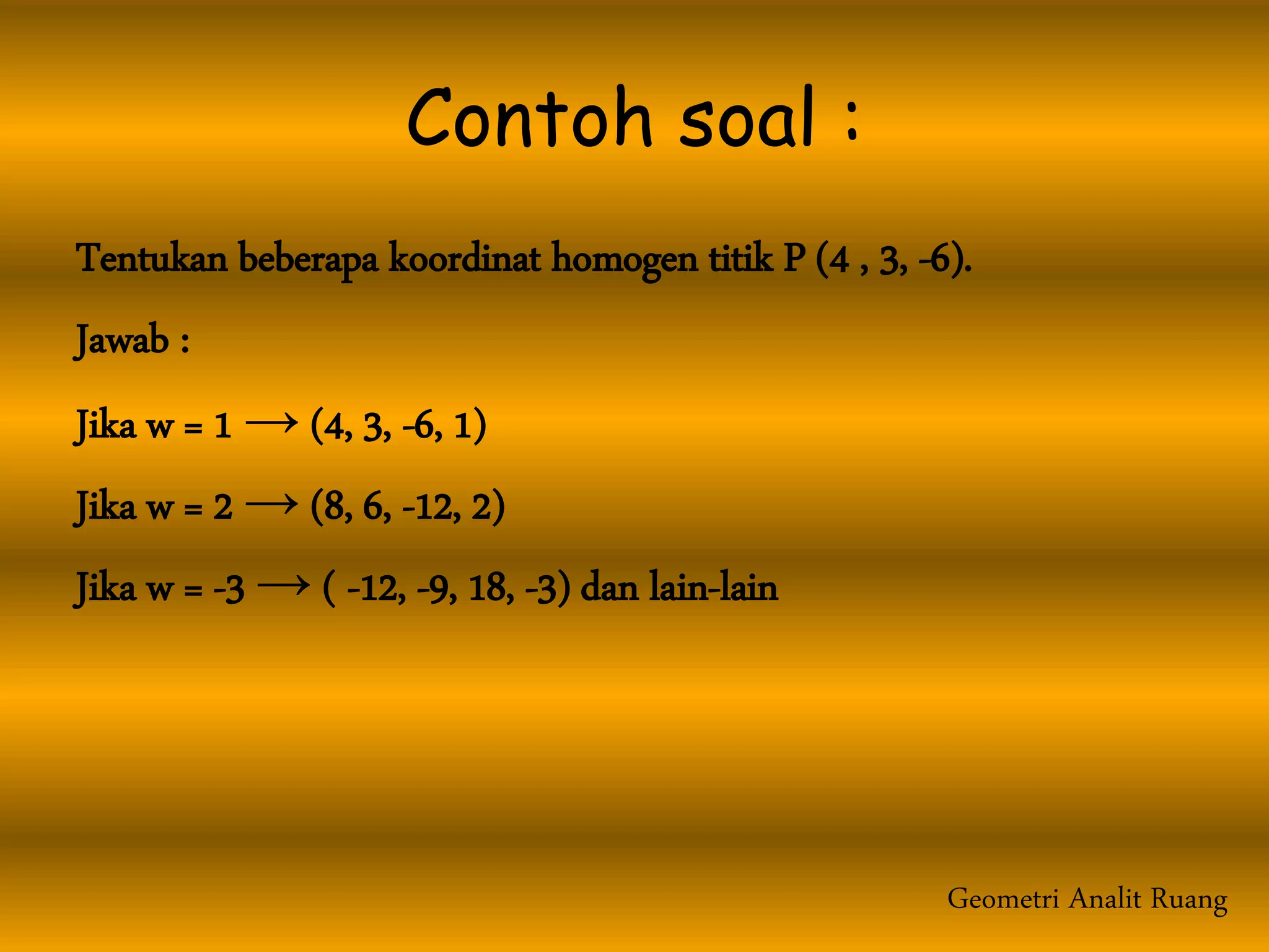 Ppt geometri analit ruang | PPTX