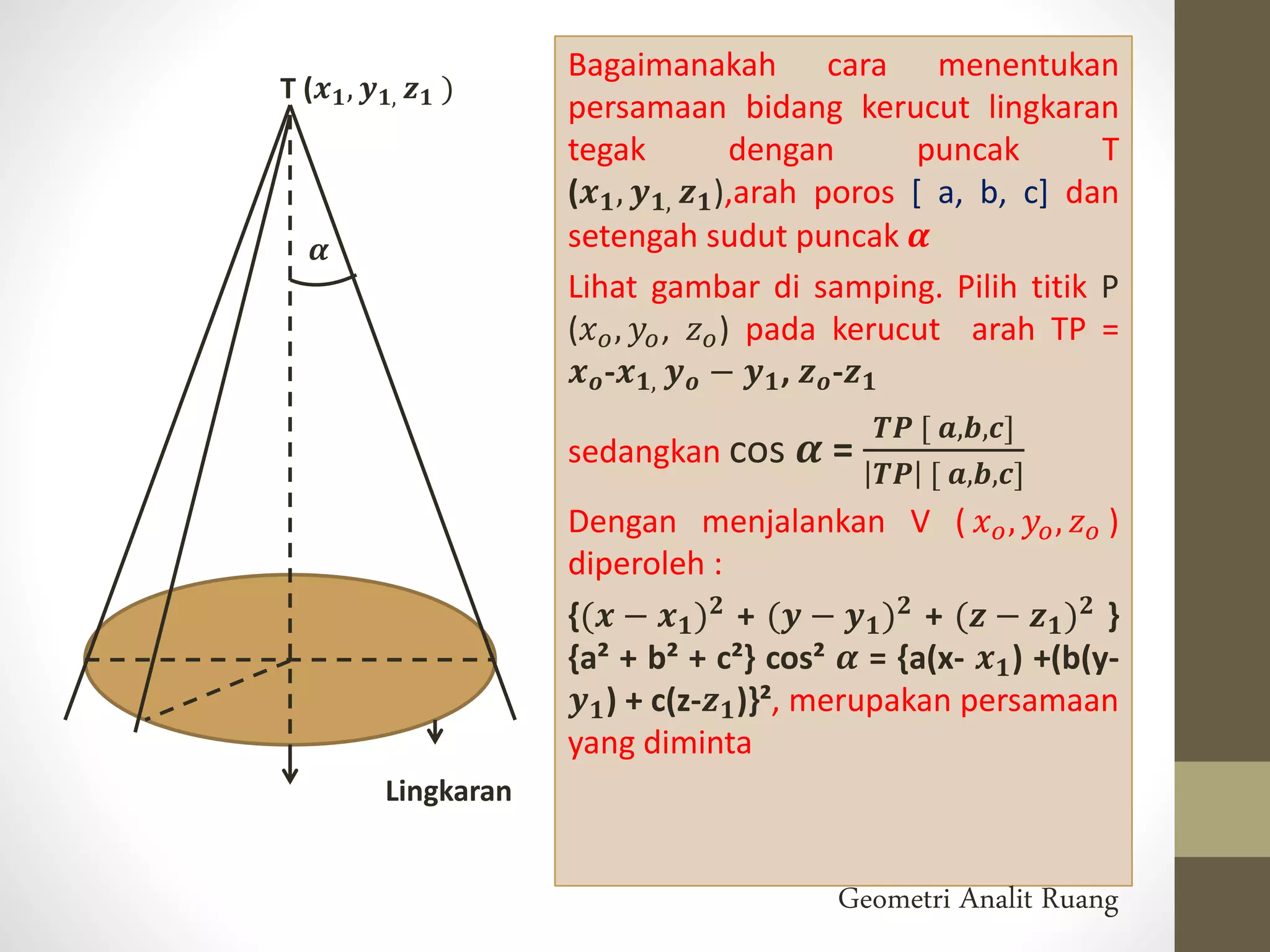 Ppt geometri analit ruang | PPTX