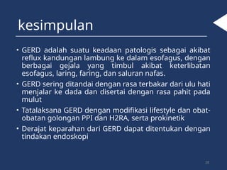 Laporan Kasus Gastroesofageal Reflux Disease | PPTX