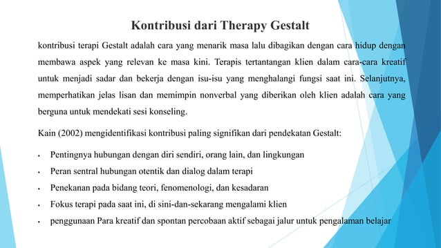 POWER POINT TERAPI GESTALT DARI PEMAHAMAN BUKU COREY | PPTX