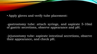 presentation on gastrostomy and jejunostomy feeding | PPTX