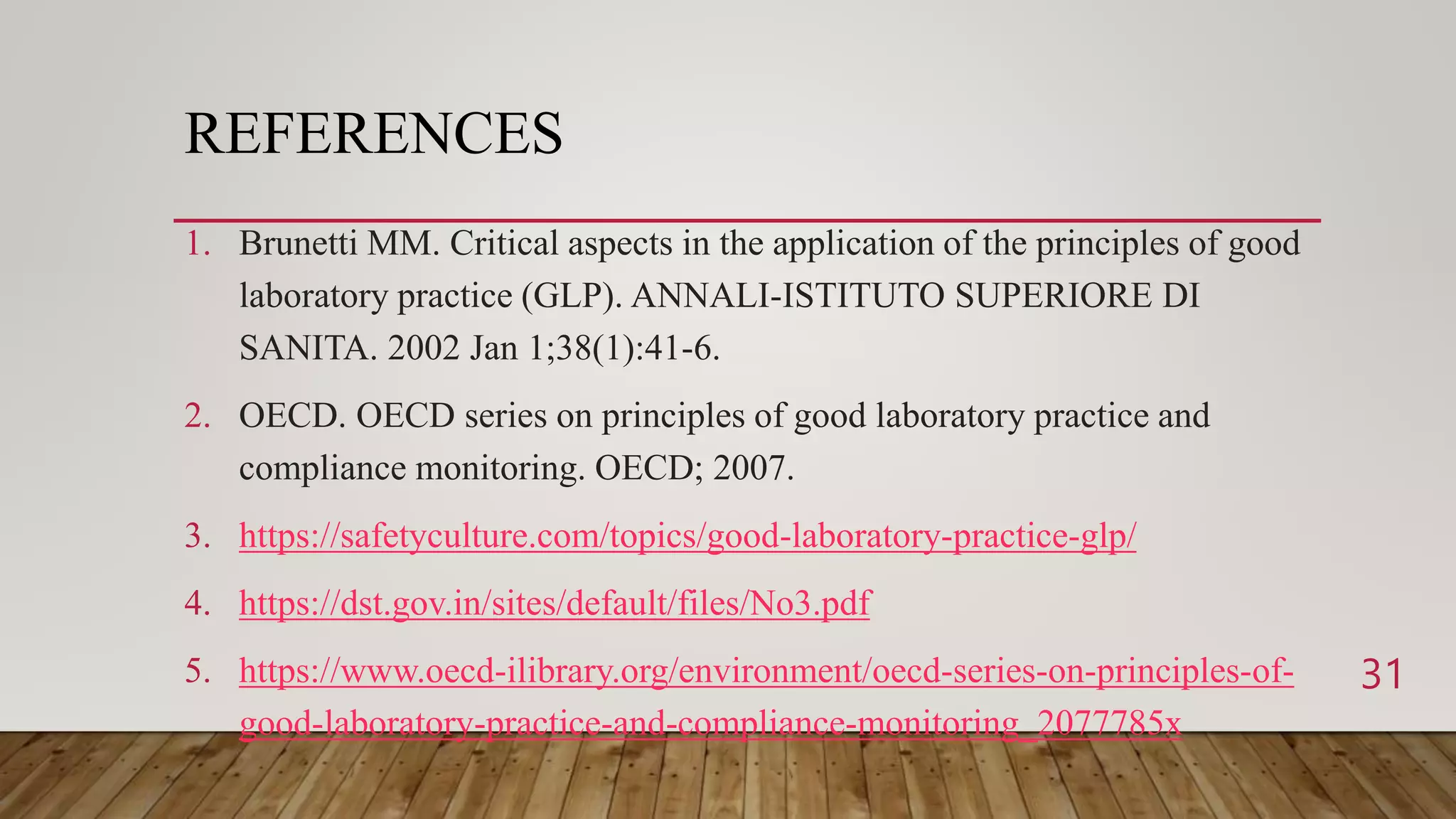 OECD principles of GLP | PPTX