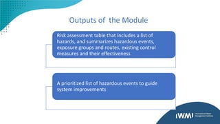 Identify hazards, assess existing control measures, and assess exposure ...