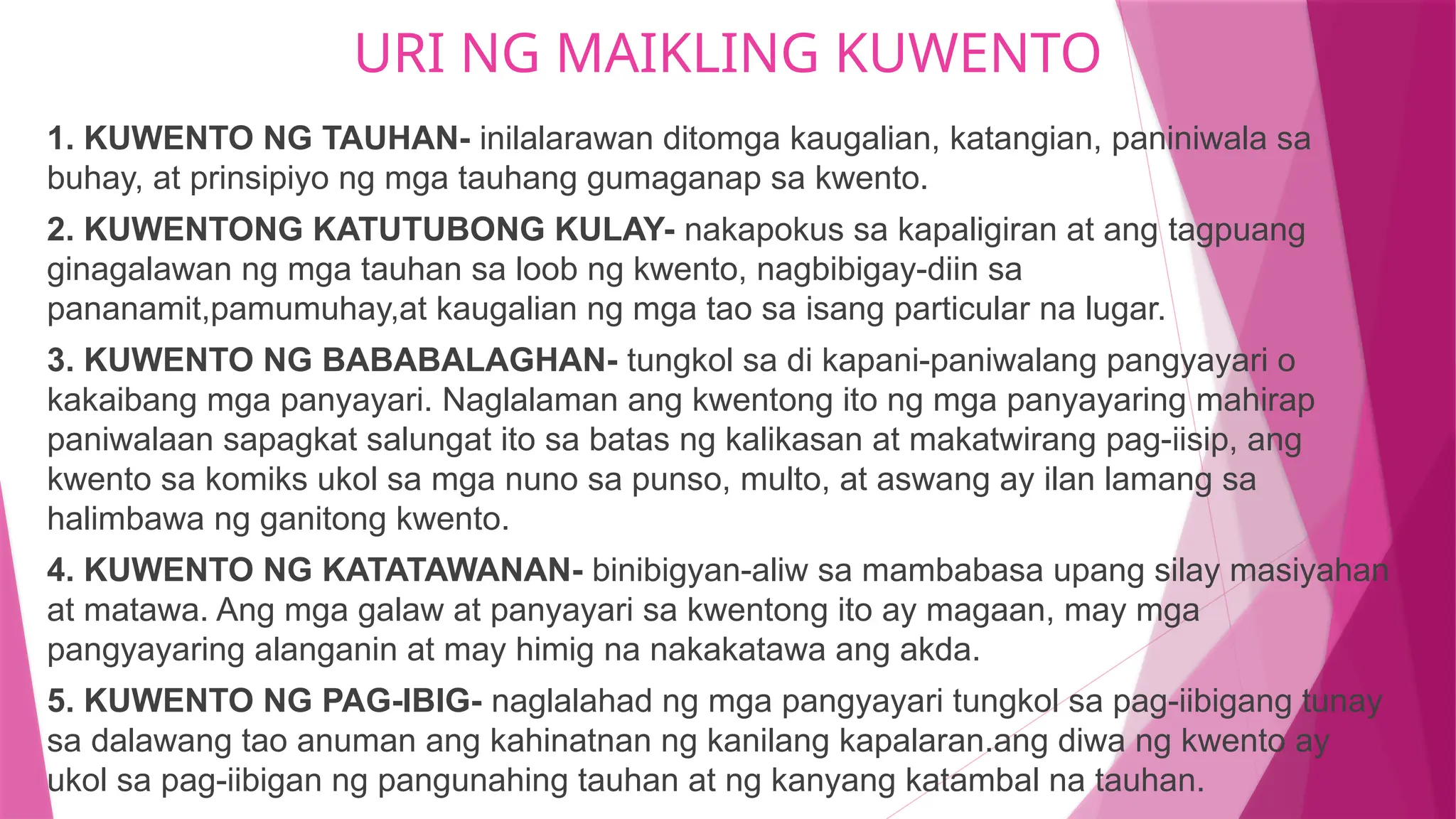 Power point presentation in grade nine maikling kwento | PPTX