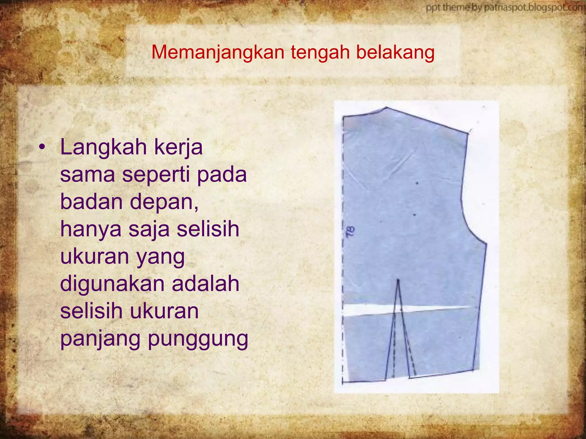 Grading Pola Dasar Badan dan Lengan | PPTX