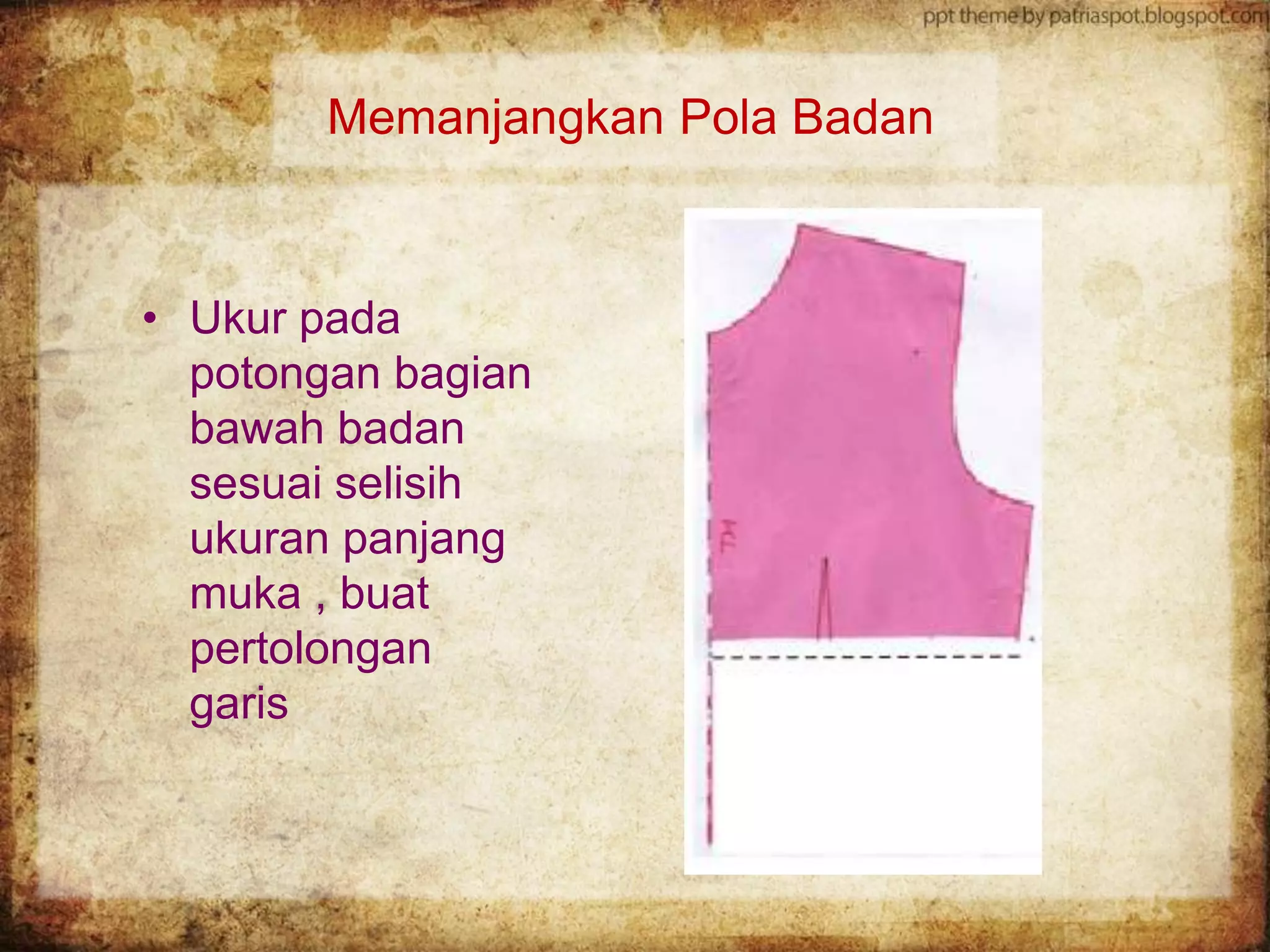 Grading Pola Dasar Badan dan Lengan | PPTX