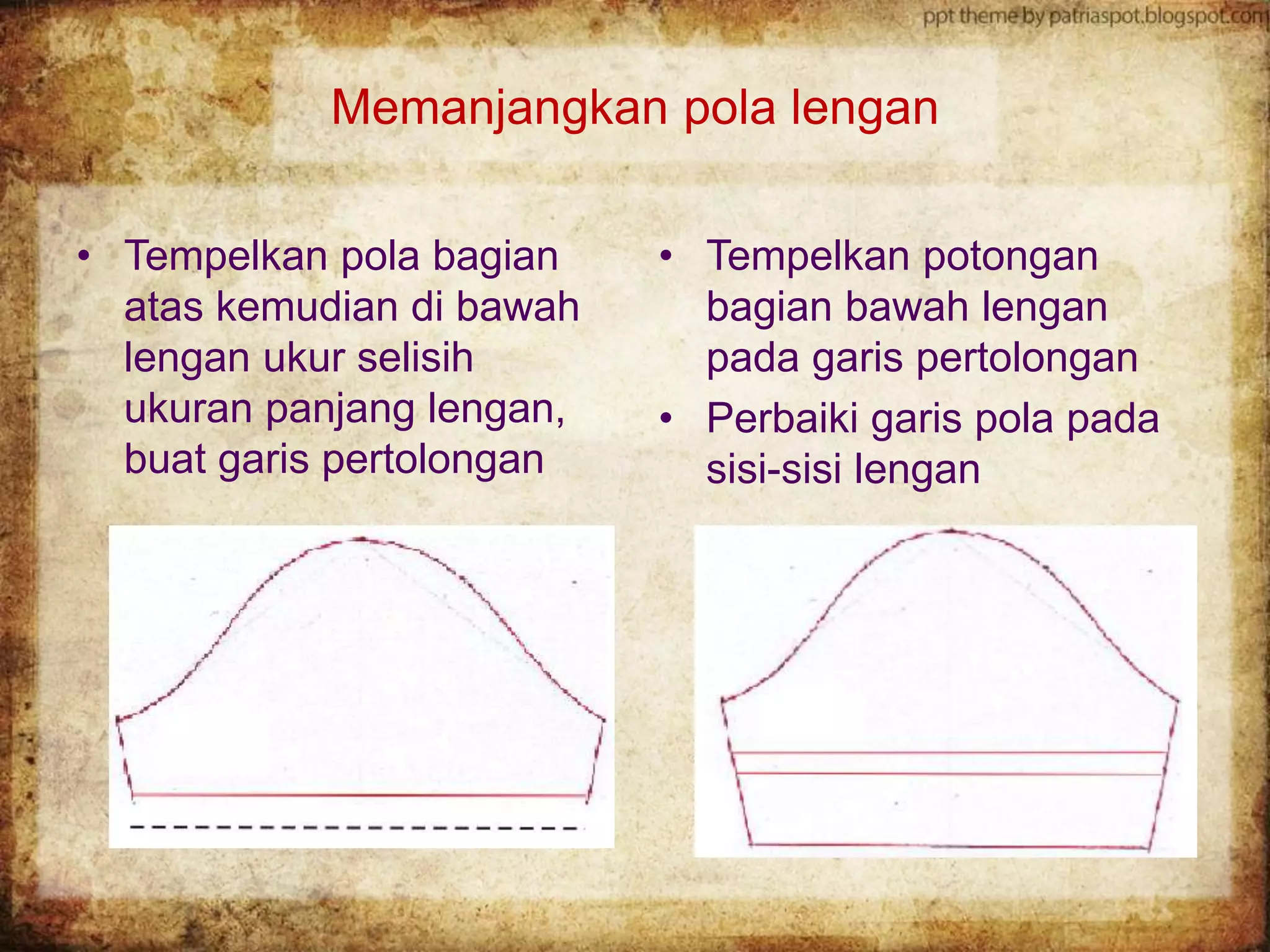 Grading Pola Dasar Badan dan Lengan | PPTX