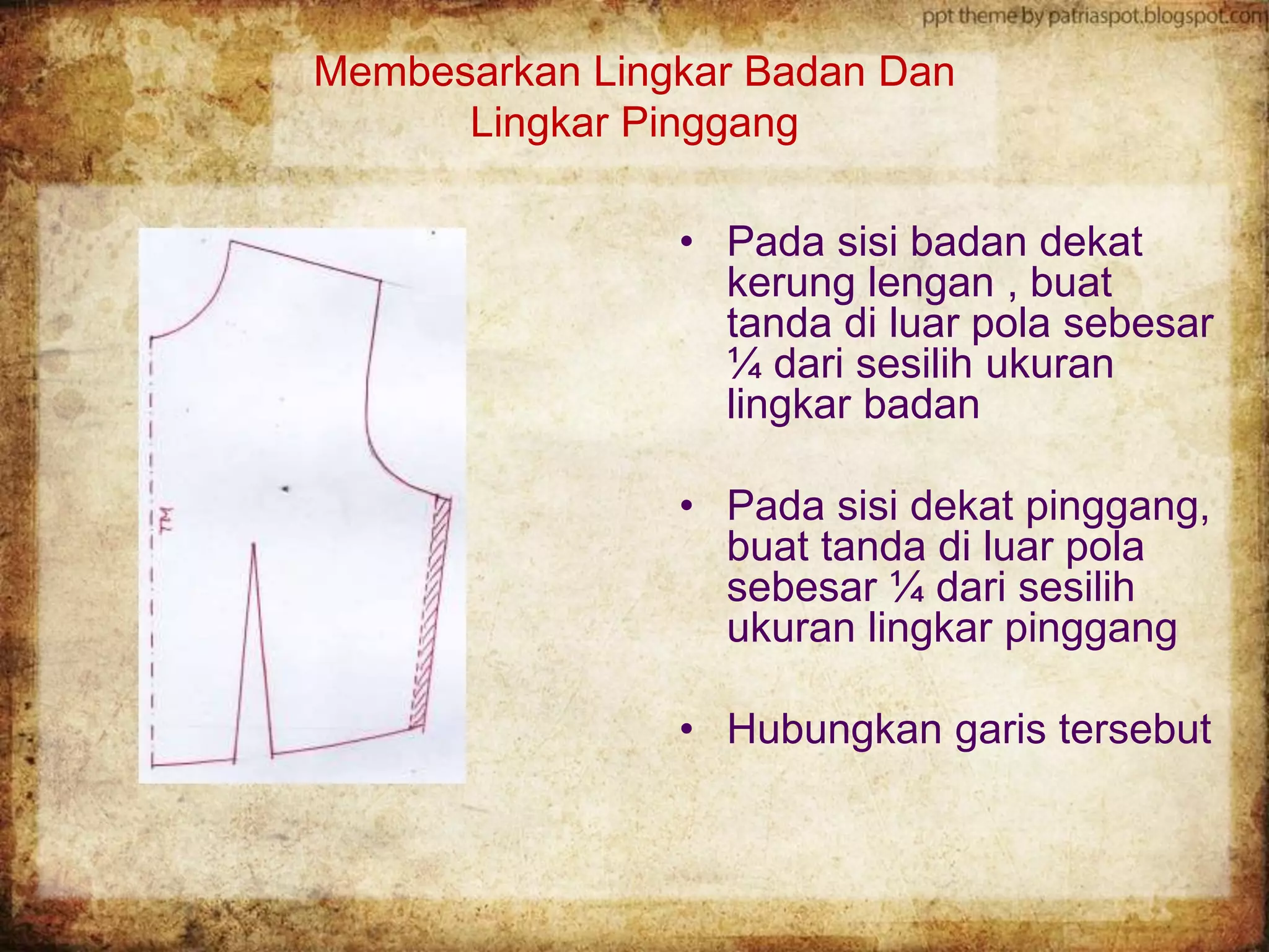 Grading Pola Dasar Badan dan Lengan | PPTX
