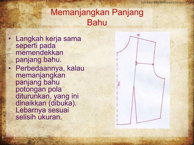 Grading Pola Dasar Badan dan Lengan | PPTX