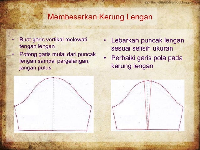 Grading Pola Dasar Badan dan Lengan | PPTX