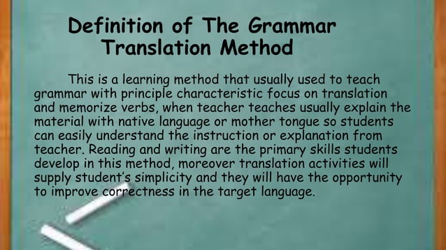 The Grammar Translation Method | PPT