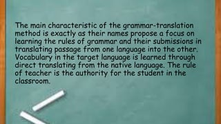 The Grammar Translation Method | PPTX | Education