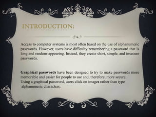 Graphical Password Authentication | PPTX