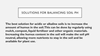Soil pH and nutrient cycle ppt for student | PPTX