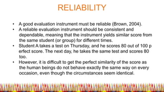 CHARACTERISTICS OF A GOOD INSTRUMENT | PPTX