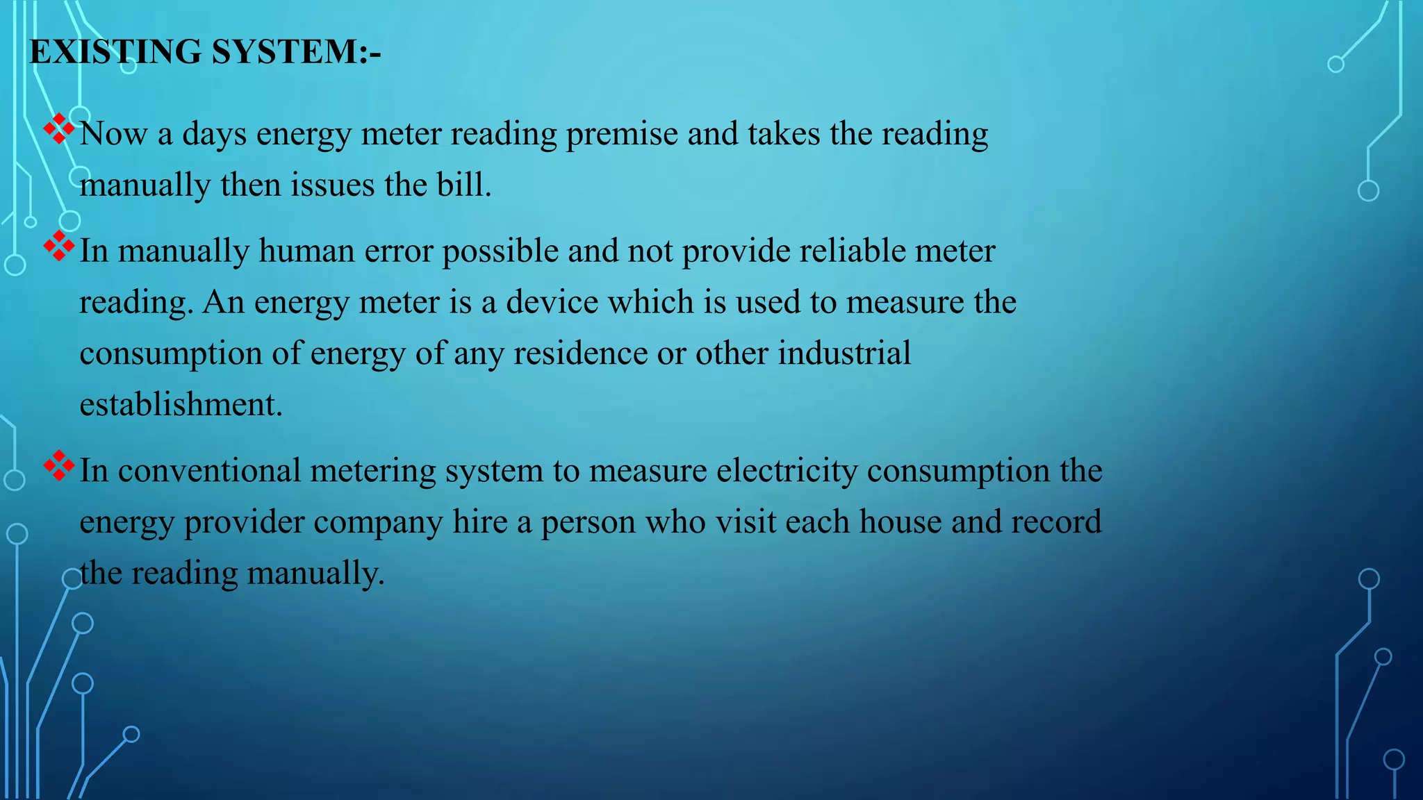 Ppt gsm based automatic energy meter | PPTX