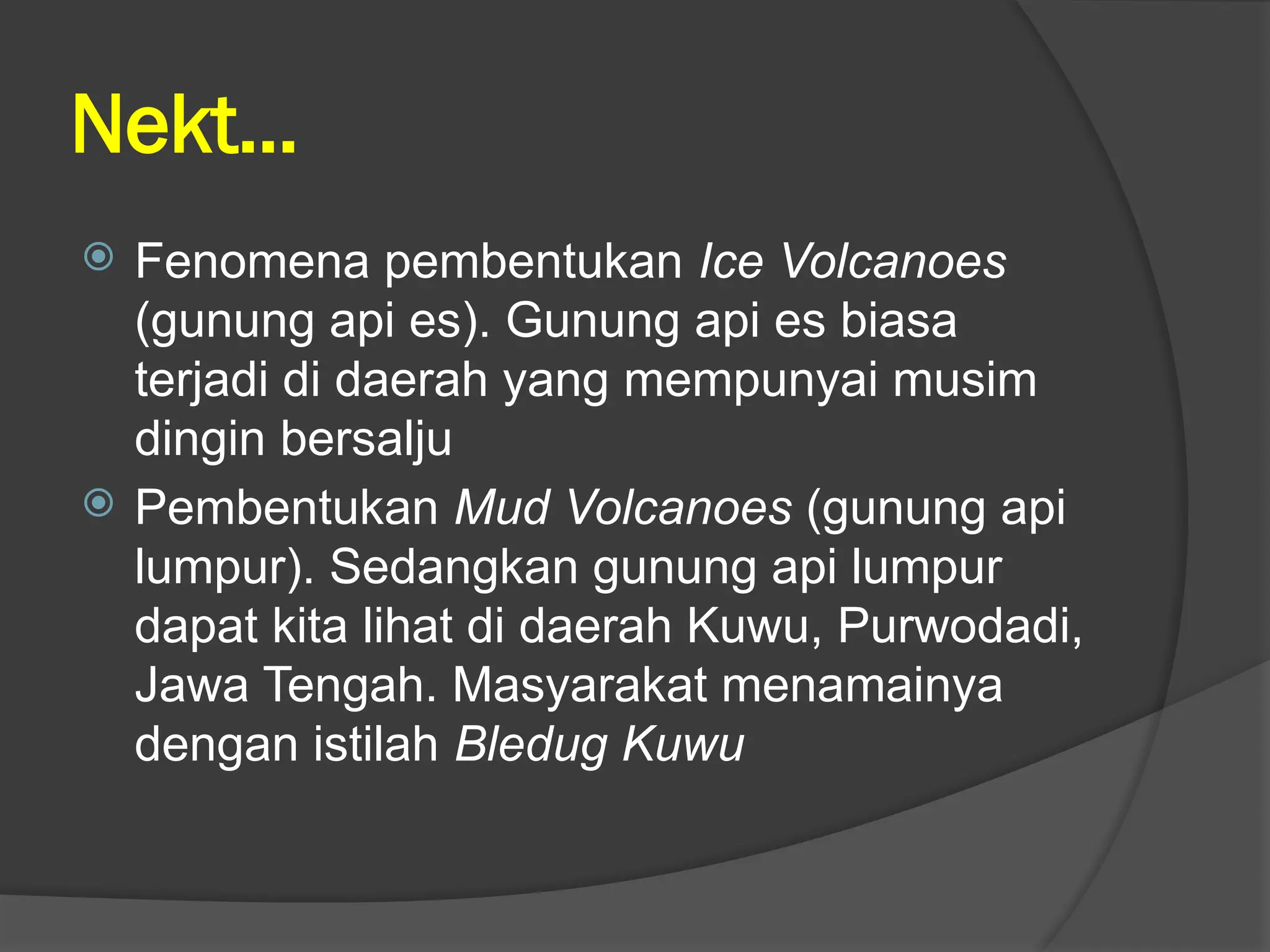 PPT GUNUNG BERAPI materi IPA kelas 8 semester 2 | PPT