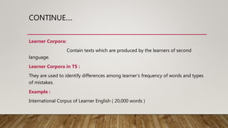 Corpus based translation Studies | PPTX