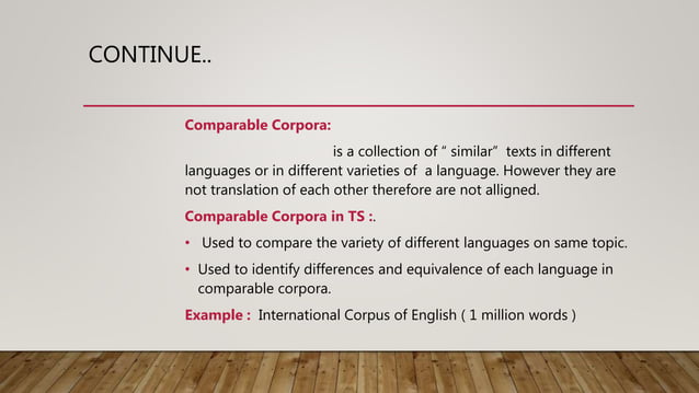 Corpus based translation Studies | PPTX | Science