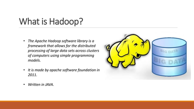 PPT on Hadoop | PPTX | Computing | Technology & Computing