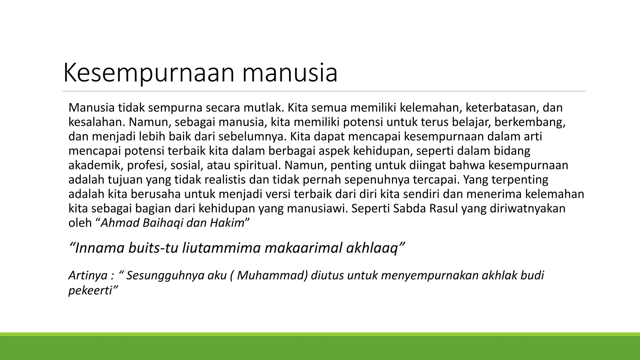 PPT HAKIKAT MANUSIA matkul pendidikan agama islam | PPTX