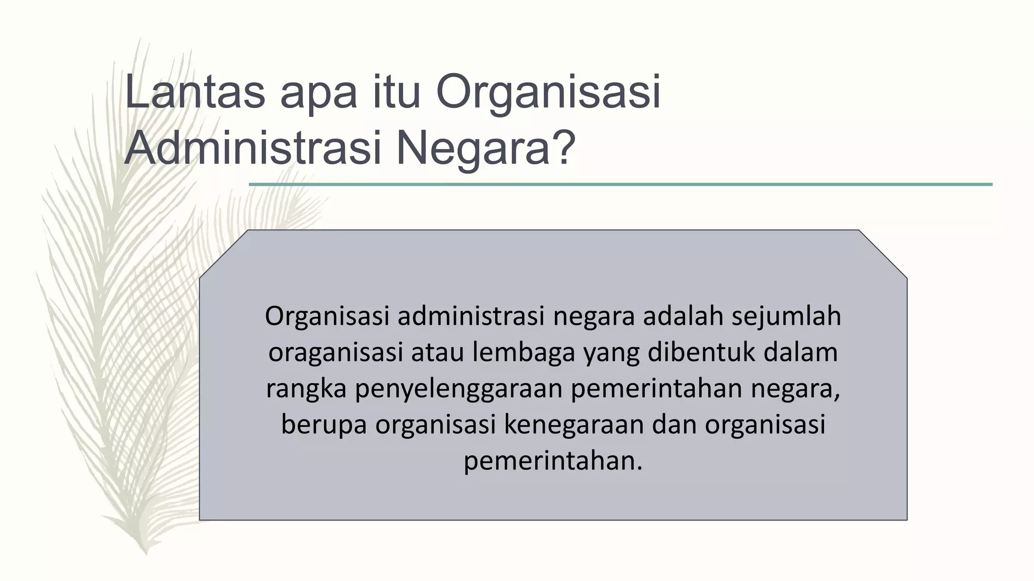 Organisasi Administrasi Negara | PPTX