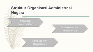 Organisasi Administrasi Negara | PPTX