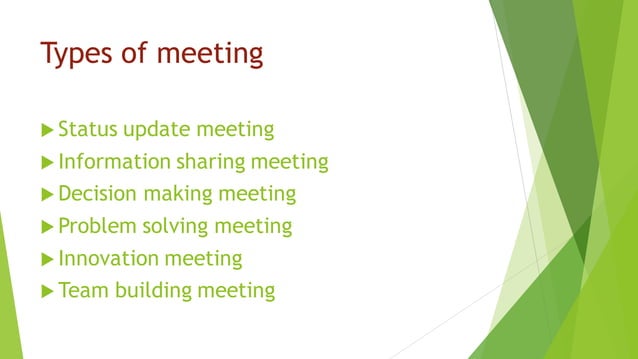 types of meeting | PDF