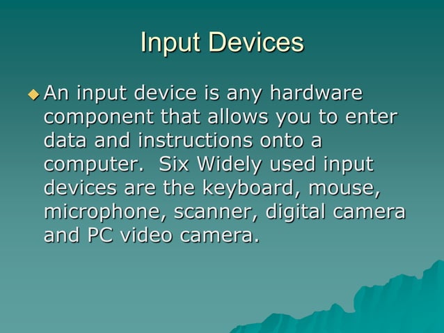 INPUT OUTPUT DEVICES | PPT
