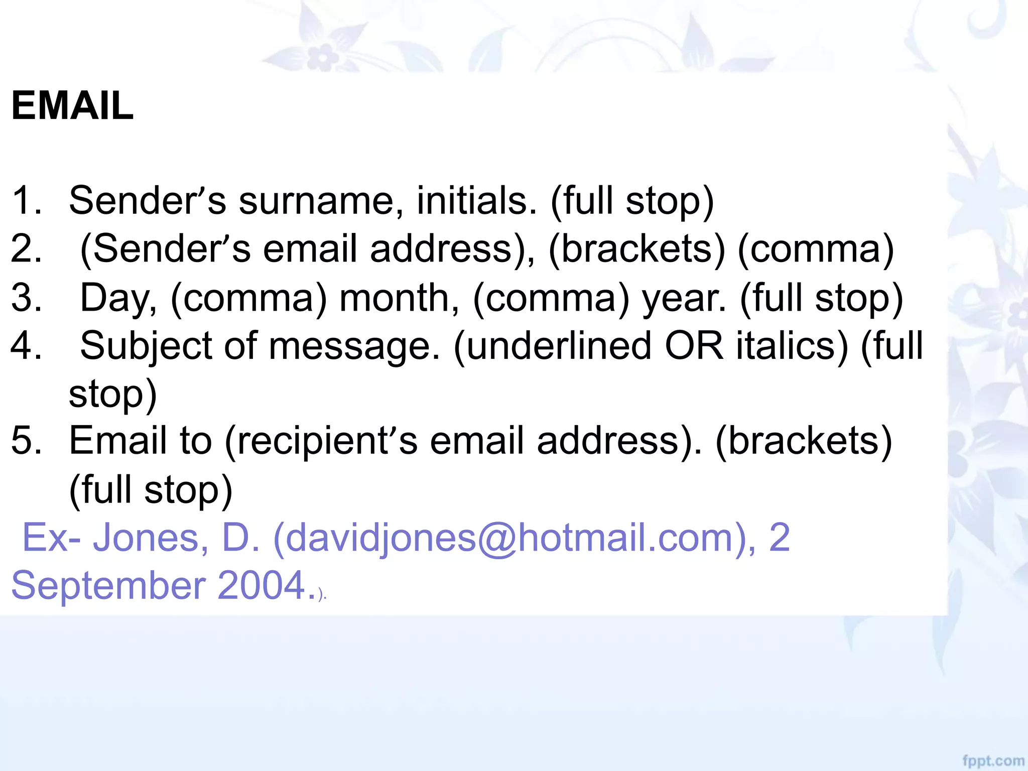 Harvard format of Bibiliography | PPTX