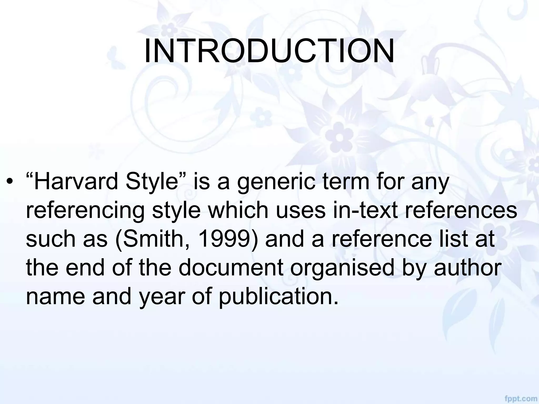 Harvard format of Bibiliography | PPTX