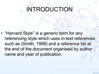 Harvard format of Bibiliography | PPTX