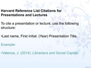 Harvard format of Bibiliography | PPTX