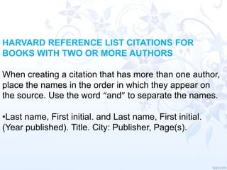 Harvard format of Bibiliography | PPTX