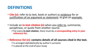 Harvard referencing for wk 4 moodle | PPT