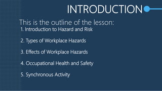 Powerpoint presentation about hazard and risk | PPTX