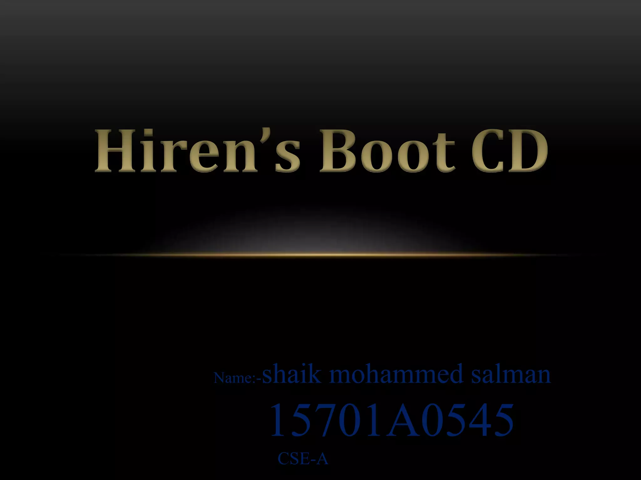 hiren boot CD | PPTX