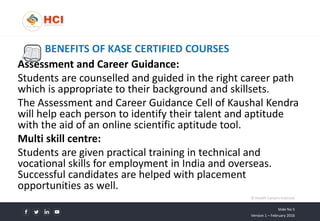 Benefits of KASE Certified Courses | PPTX | Vocational Training | Careers