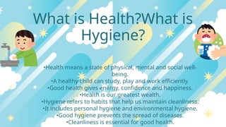 PPT Health and Hygiene - grade 8 science topic | PPTX