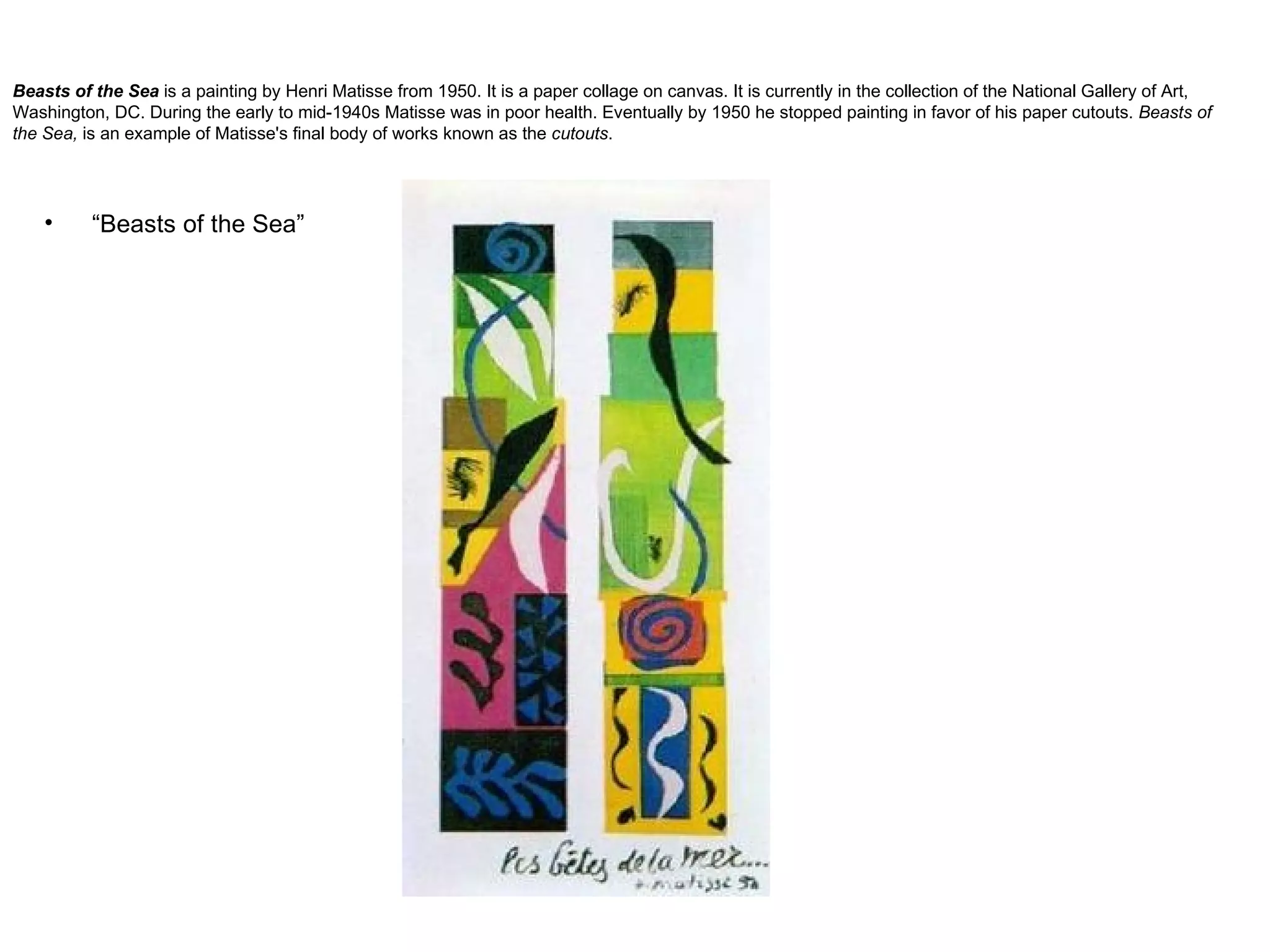 Ppt Henri Matisse | PPT